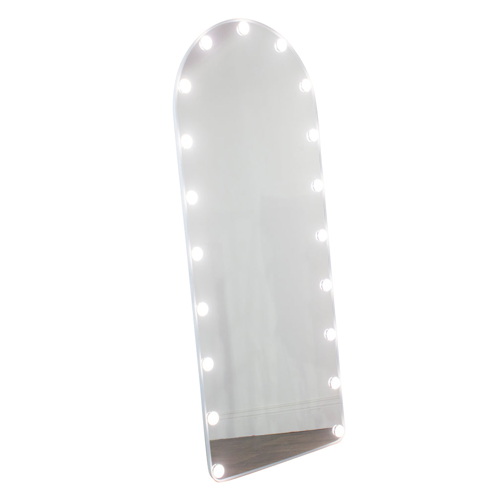 Led bulb modena cheval arch mirror white 160 x 50cm