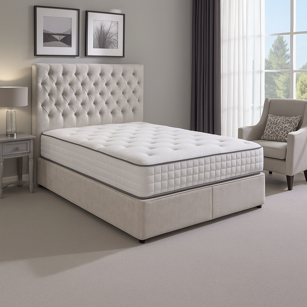 Hamlet Ottoman Gas-Lift Storage Bed — Upholstered Design